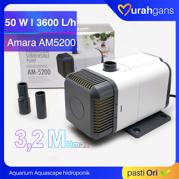Pompa Aquarium Celup AMARA AM 5200 Low Watt Original Baru | Lazada Indonesia