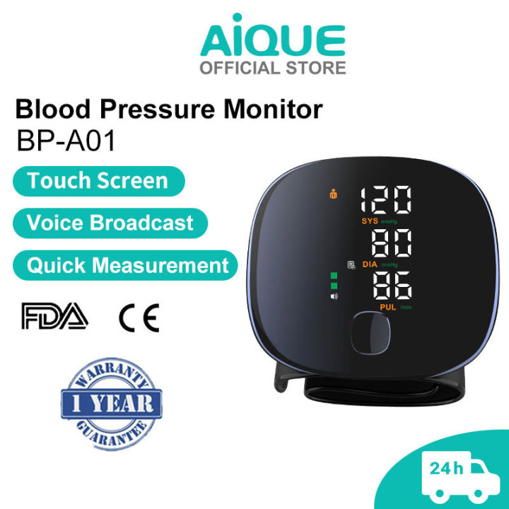 AIQUE Rechargeable Wrist Blood Pressure Monitor High BP Blood Pressure ...