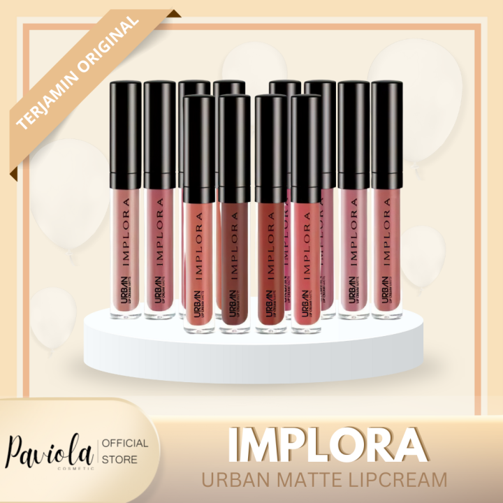 IMPLORA URBAN MATTE LIPCREAM | IMPLORA Lip Velvet Lipstick Pelembab ...