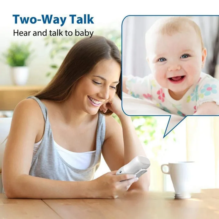 Baby Audio Monitor 2-Way Talk Baby Intercom Wireless Night Light Home ...