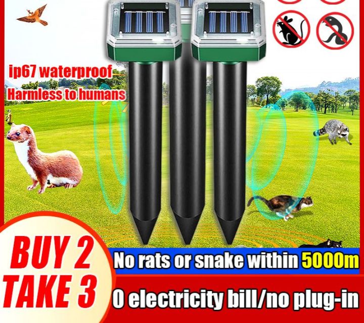 【100% effective】2024 Newest Solar Mole Repeller Snake Repellent ...
