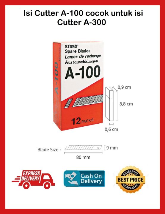1 TUBE ISI CUTTER KECIL KENKO A-100 / ISI CUTTER KECIL KENKO A-100 ...