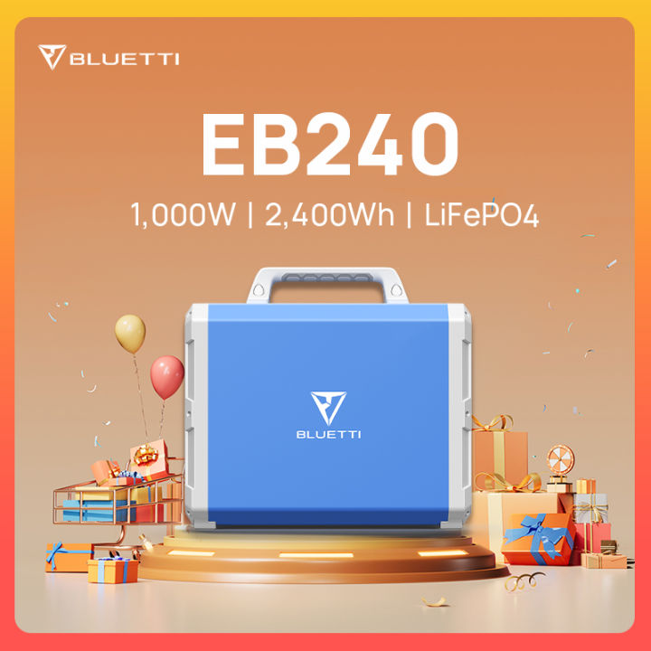 BLUETTI EB240 2400Wh 1000W Portable Power Station Lithium Battery Solar ...