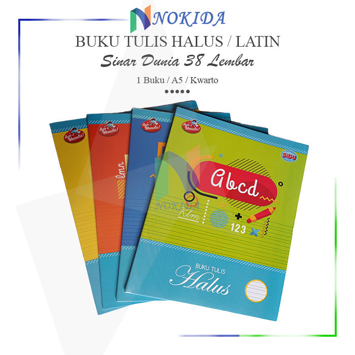 Nokida Buku Tulis Halus Sinar Dunia [38 Lembar/1 Buku] / Buku Tegak ...