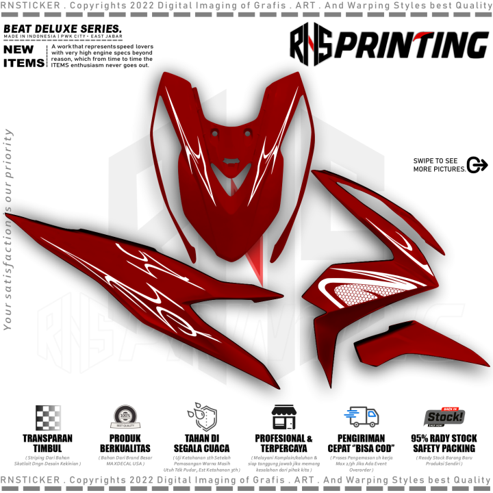 V9 Cutting Striping Beat Deluxe Simple Stiker Beat 2020-2023 Striping ...