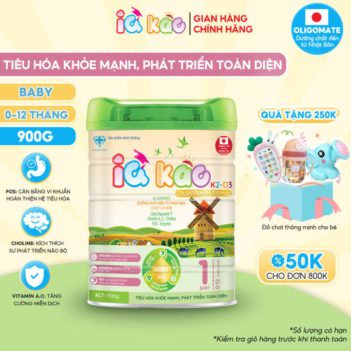 Sữa bột IQ KAO Baby 900g cho bé 0-12 tháng tuổi – Sữa hỗ trợ tiêu hóa ...