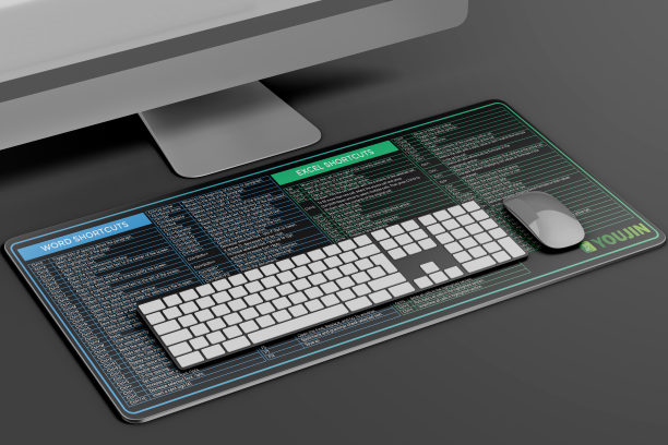 YOUJIN Large Office Mouse Pad, 800MM*300MM for Desk, Excel Shortcuts ...