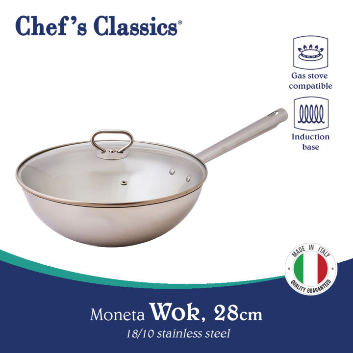 Chef's Classics Moneta Stainless Steel Wok, 28cm | Lazada PH