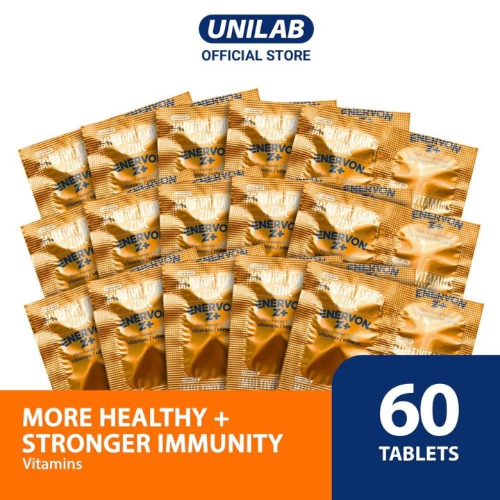 Unilab Enervon Z+ Multivitamins 60 tablets (More Healthy Energy ...