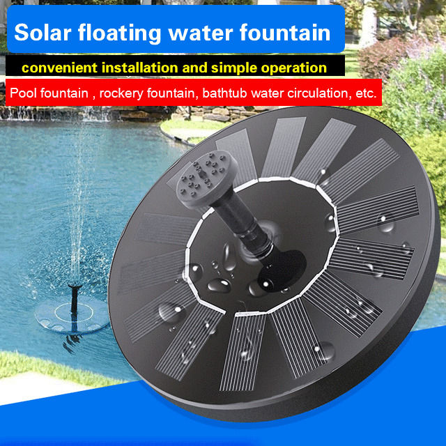 Solar Small Fountain Pool Floating Fountain Equipment Solar Fountain ...