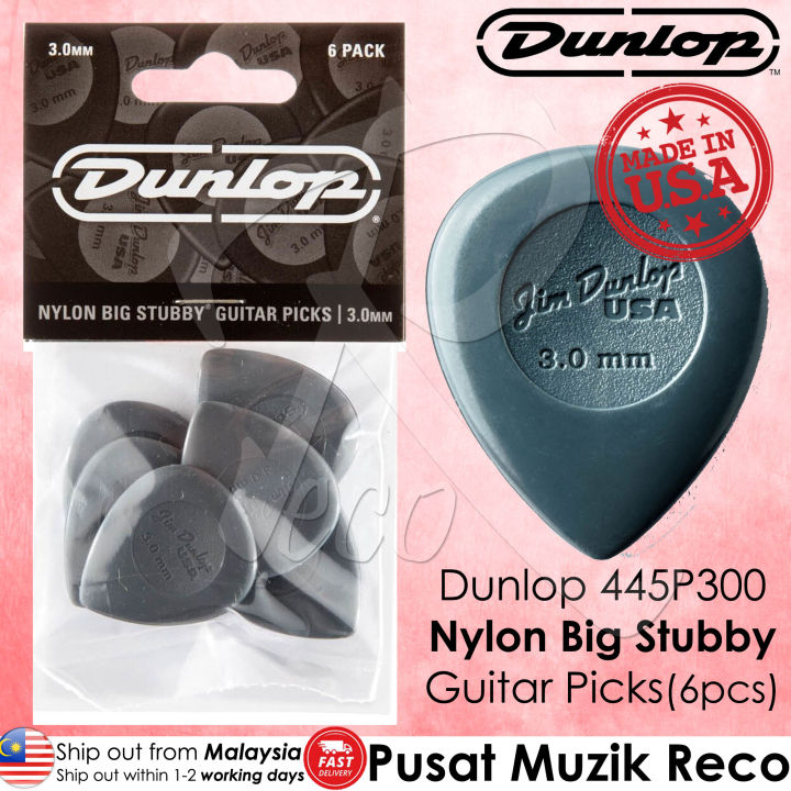 Dunlop 445P3.0 Nylon Big Stubby Guitar Pick 3.0mm Guitar Picks Player ...