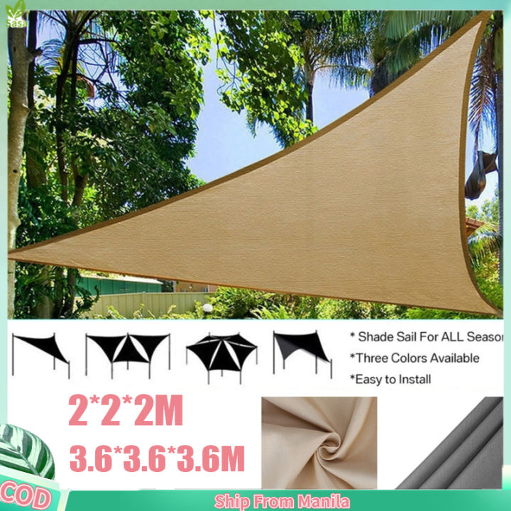 【Sasa】Outdoor awnings Waterproof Sun Shelter Triangle Sunshade ...