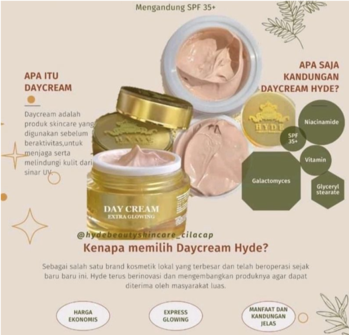 DAY CREAM HYDE SKINCARE.CREAM SIANG HYDE | Lazada Indonesia