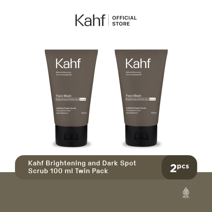 Kahf Brightening and Anti Darkspot Scrub Face Wash 100 ml Twin Pack ...