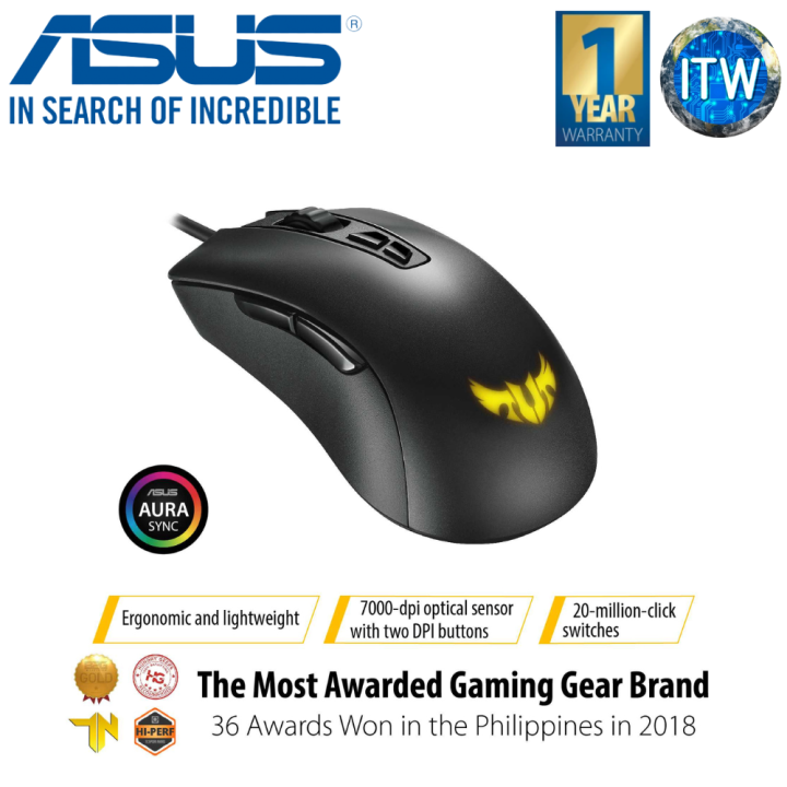 TUF Gaming M3 Gen I/Gen II Ergonomic Wired RGB Gaming Mouse | Lazada PH