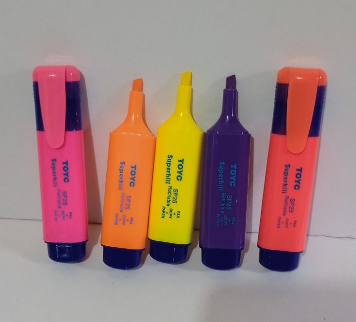 HIGHLIGHTER PEN OR MARKER PEN 10PCS OF ASSORTED COLOR HIGH LIGHTER PER ...