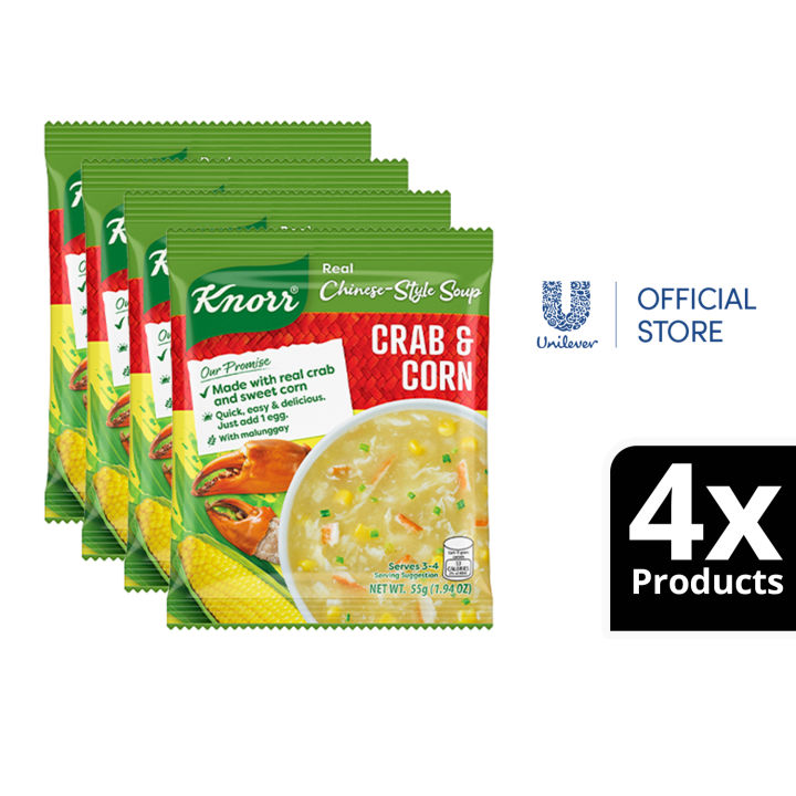 [BUNDLE OF 4] Knorr Crab & Corn Soup 55g | Lazada PH