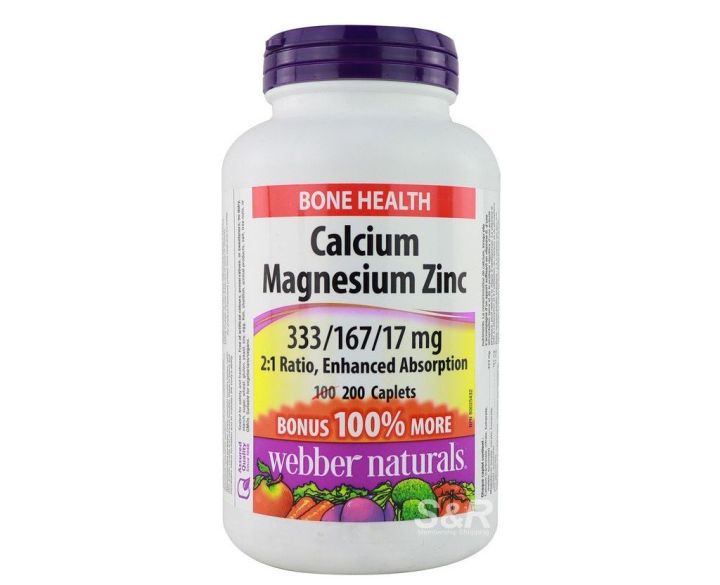 Pharmacopoeia | Webber Naturals Calcium Magnesium Zinc 333/167/17mg 200 ...