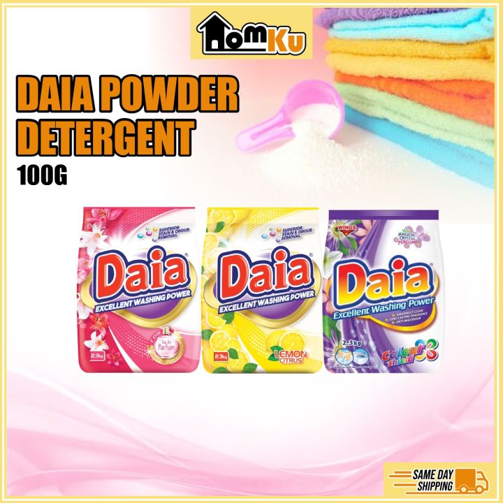 HOMKU DAIA Detergent Powder 100g x 6pack | Lazada