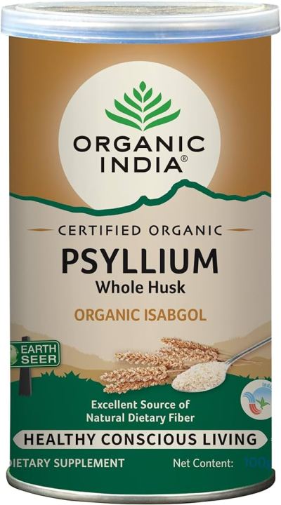 Organic India Psyllium Whole Husk 100 Grams (constipation and diet ...