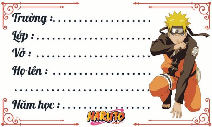 NHÃN VỞ NARUTO - NAME TAG NARUTO No.1 | Lazada.vn