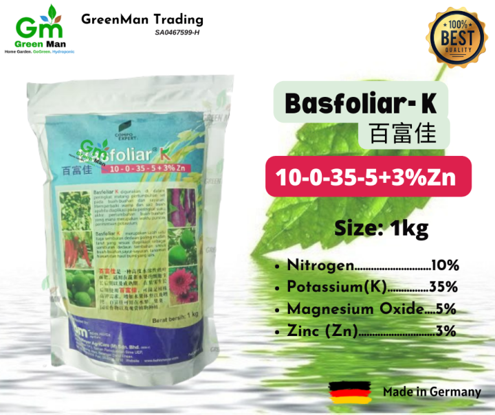 1kg bm Basfoliar-K Baja Bunga+Sayuran+Buah High (K) Potassium- | Lazada