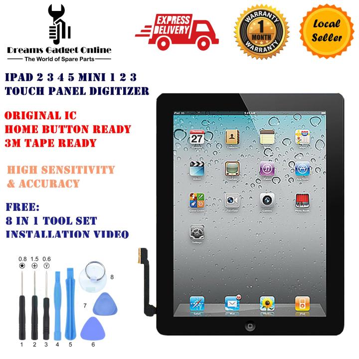 Replacement Touch Panel Digitizer for iPad 2 3 4 5 mini 1 2 3 with ...