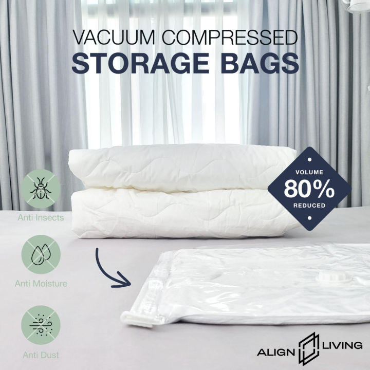 [SG STOCK] Vacuum Compressed Storage Bag Foldable Organizer Travel ...