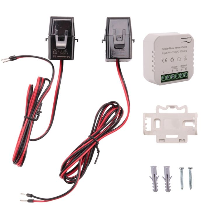 (KFVT) Tuya Smart Life WiFi Energy Meter 80A with CT Clamp KWh Power ...