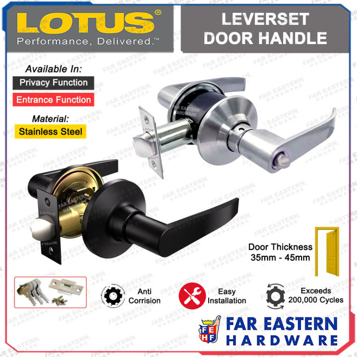 LOTUS Leverset Entrance | Privacy Doorknob Lever Lockset Door Lock ...