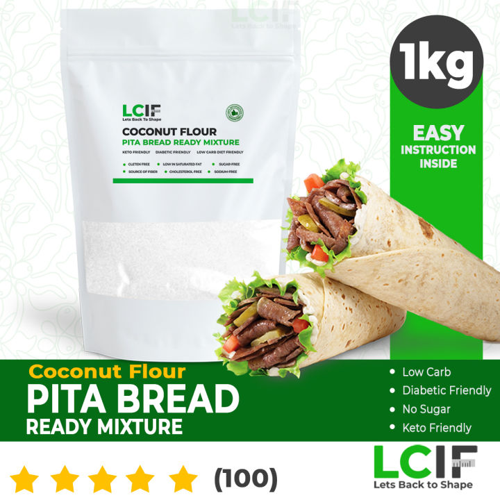 Coconut Flour Pita Bread Ready Mixture 1kg Low Carb Keto Diabetic ...