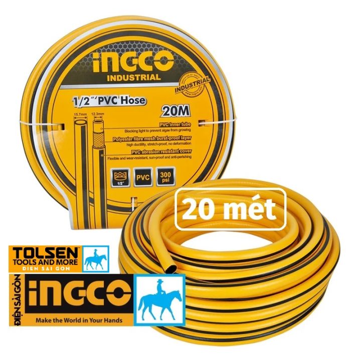 Ống nước mềm PVC 10 mét Fi14 INGCO HPH2001 LIONKING | Lazada.vn