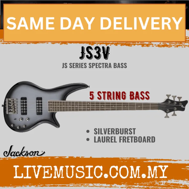 Jackson JS Series Spectra JS3V 5-String Bass Guitar, Laurel Fretboard ...