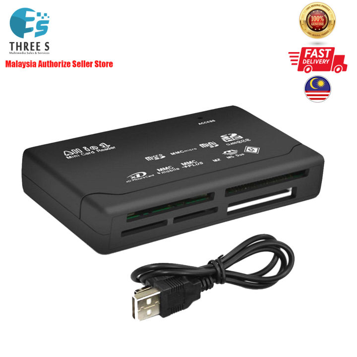 All In 1 Multi Memory Card USB Reader for SD XD SDHC Mini Micro M2 MMC ...
