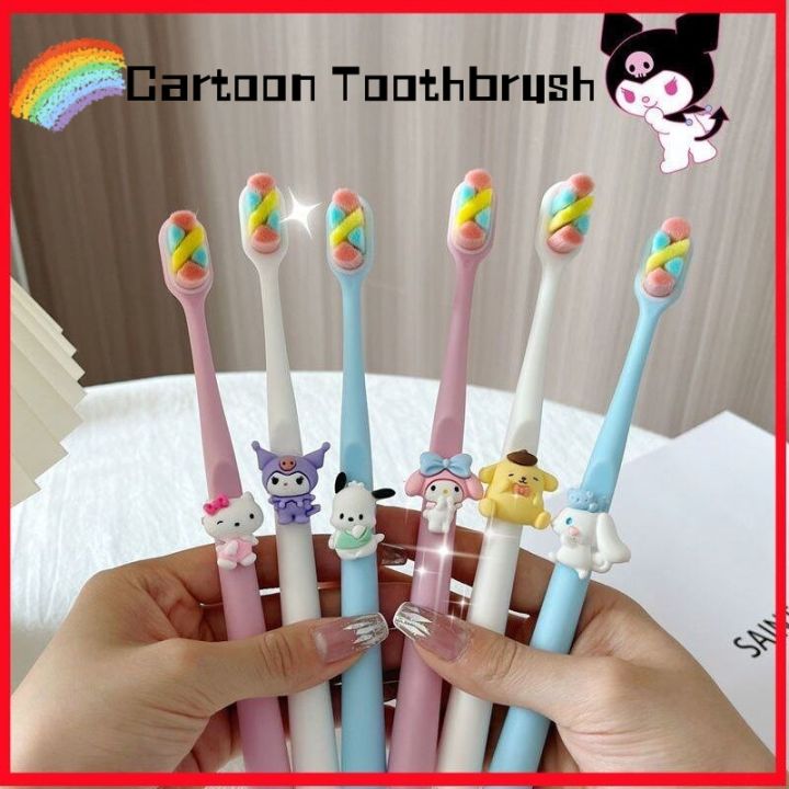 1PC Sanrio Series Toothbrush Cartoon Kuromi Soft Tooth Brush Korean ...