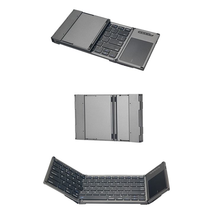 Foldable Bluetooth Keyboard Foldable Touchpad Keypad Wireless Folding ...
