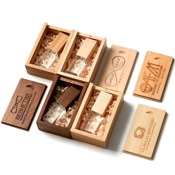 More than 5 pcs Free Customer 3D LOGO Wooden USB Flash Drive + Box Pen ...