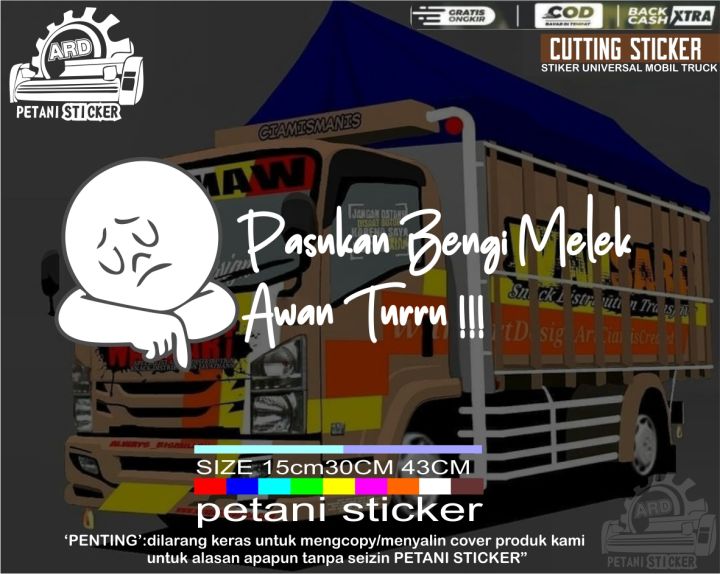 stiker kata kata bengi melek awan turu universal cutting stiker viral ...