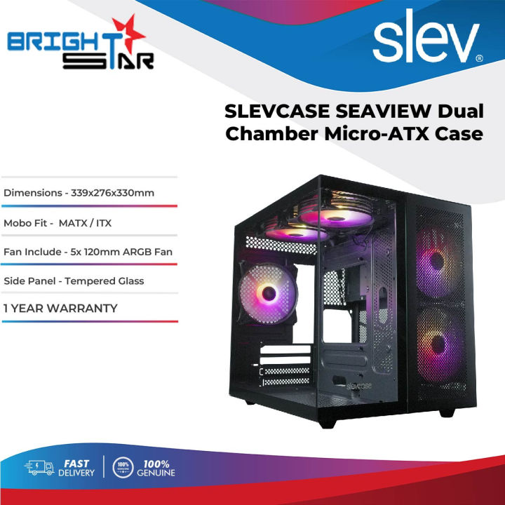 SLEVCASE SEAVIEW Airflow Dual Chamber Micro-ATX Case | Lazada