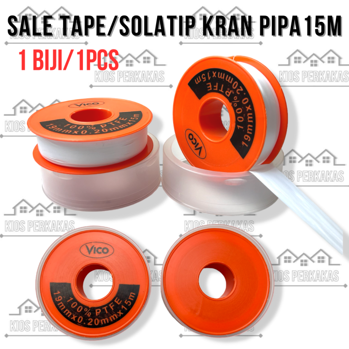 Seal Tape Sealtape TBA 12MM x 15M Jombo /Siltep Kran Air Selotip Keran ...