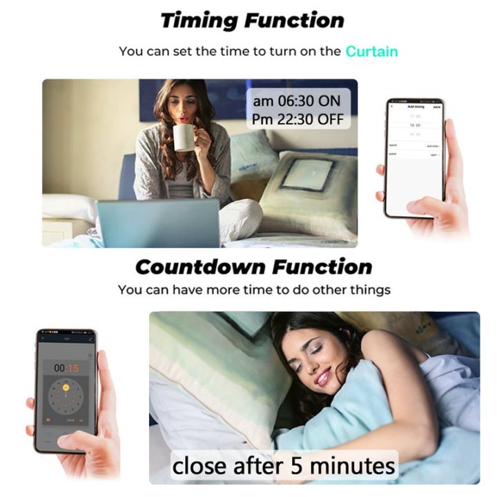 Tuya Smart Life WiFi 433Mhz Blind Curtain Switch with Remote for ...