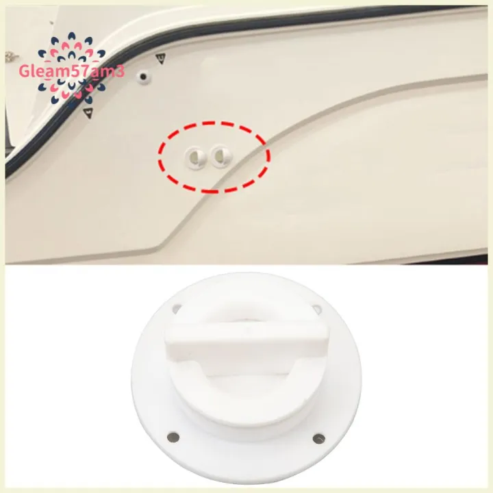 GLEAM57AM3 High Strength Boat Drain Plug Kit White Nylon Transom Drain ...