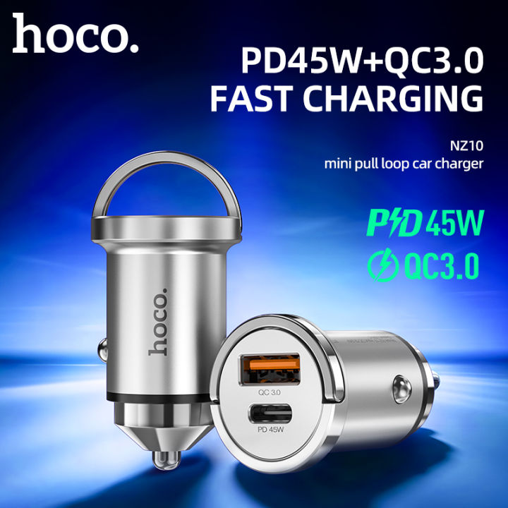 [New24 hours delivery ] HOCO NZ10 Car Charger Type C PD45W 20W 18W QC3 ...