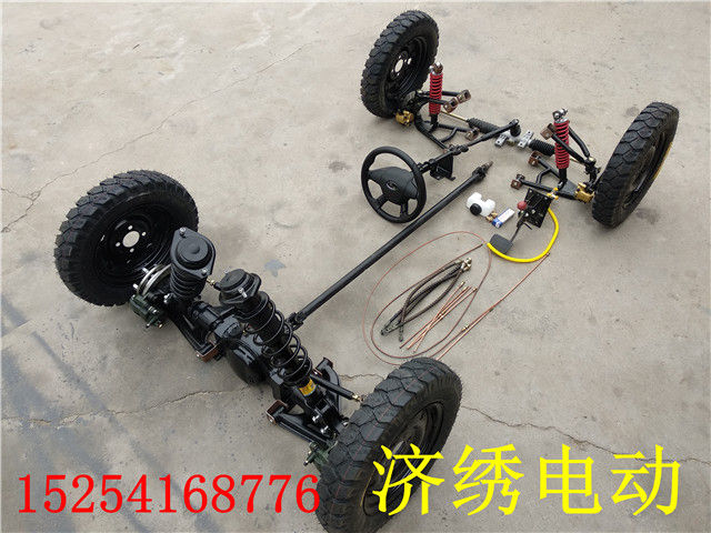 New site assembly of hydrodynamic ATV Go-kart front and rear suspension ...