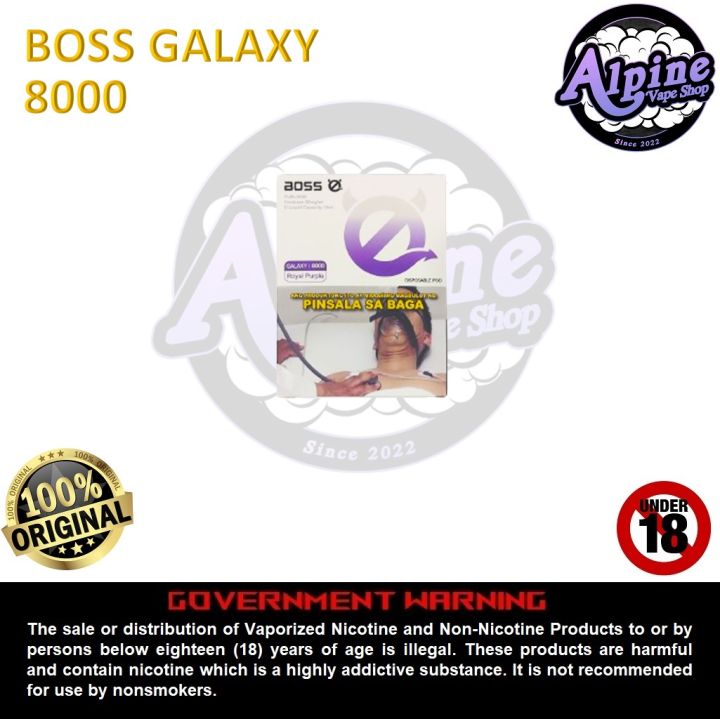 Boss Galaxy 8000 Disposable Vape Pod | Lazada PH