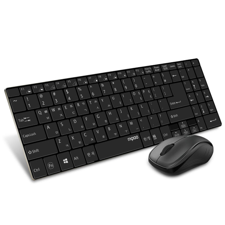 Korean Letters Keyboard Mini Wireless Keyboard and Mouse Set Multimedia ...
