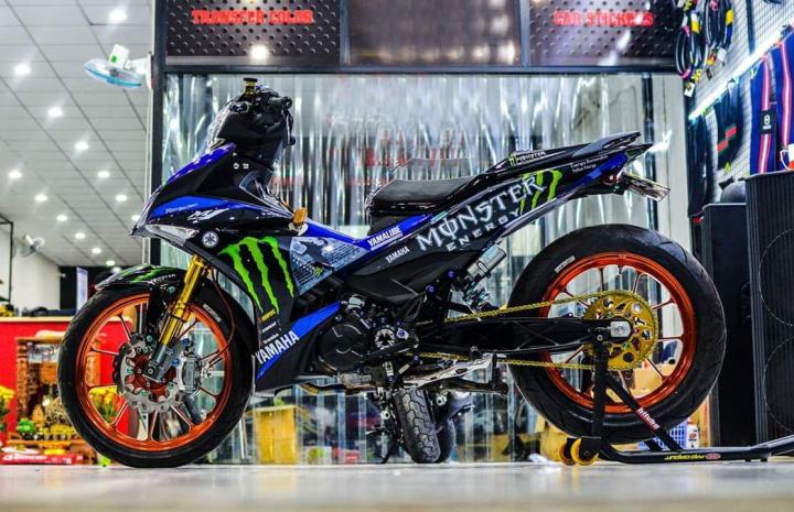 Tem trùm ex 150 monster xanh đen, tem exciter 150, team trùm exciter ...