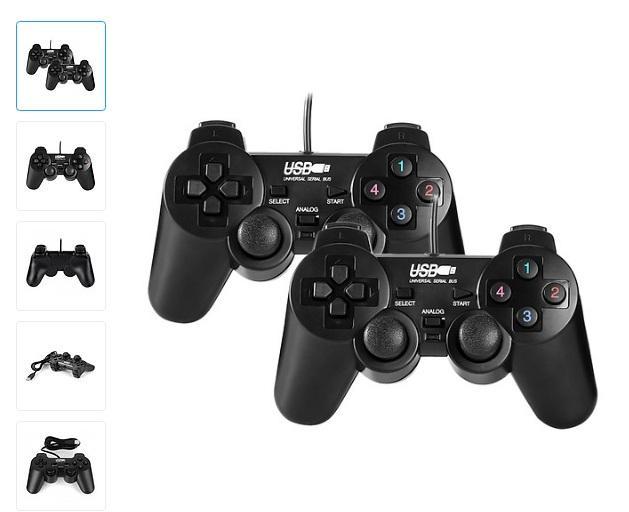 (HCM) (Tay game đôi) Tay cầm chơi game cho 2 người chơi hổ trợ rung USB ...