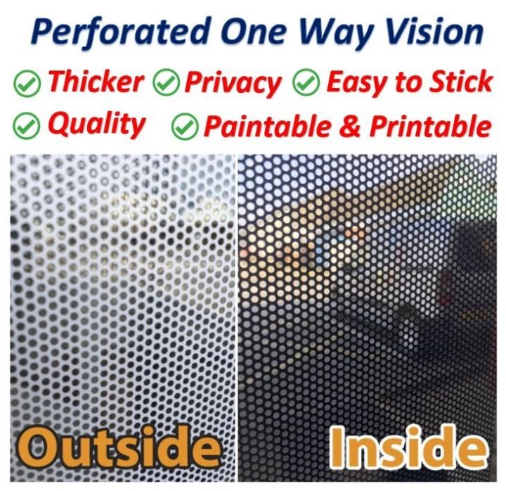 Perforated One Way Vision Window Film Printable Privacy Window Sticker Car Tinted Office Privacy ...