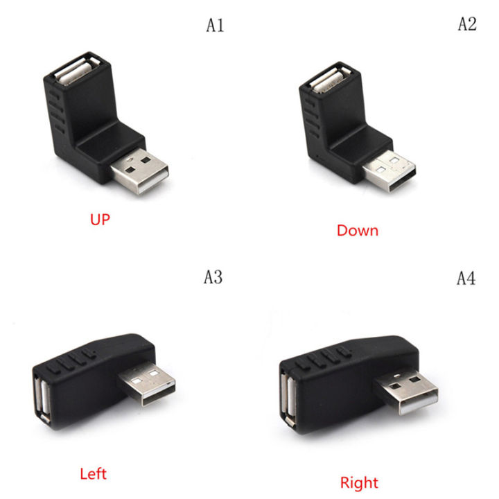 [CHYIN] USB 2.0 Male to Female Angled Adaptor L Shaped Extension ...
